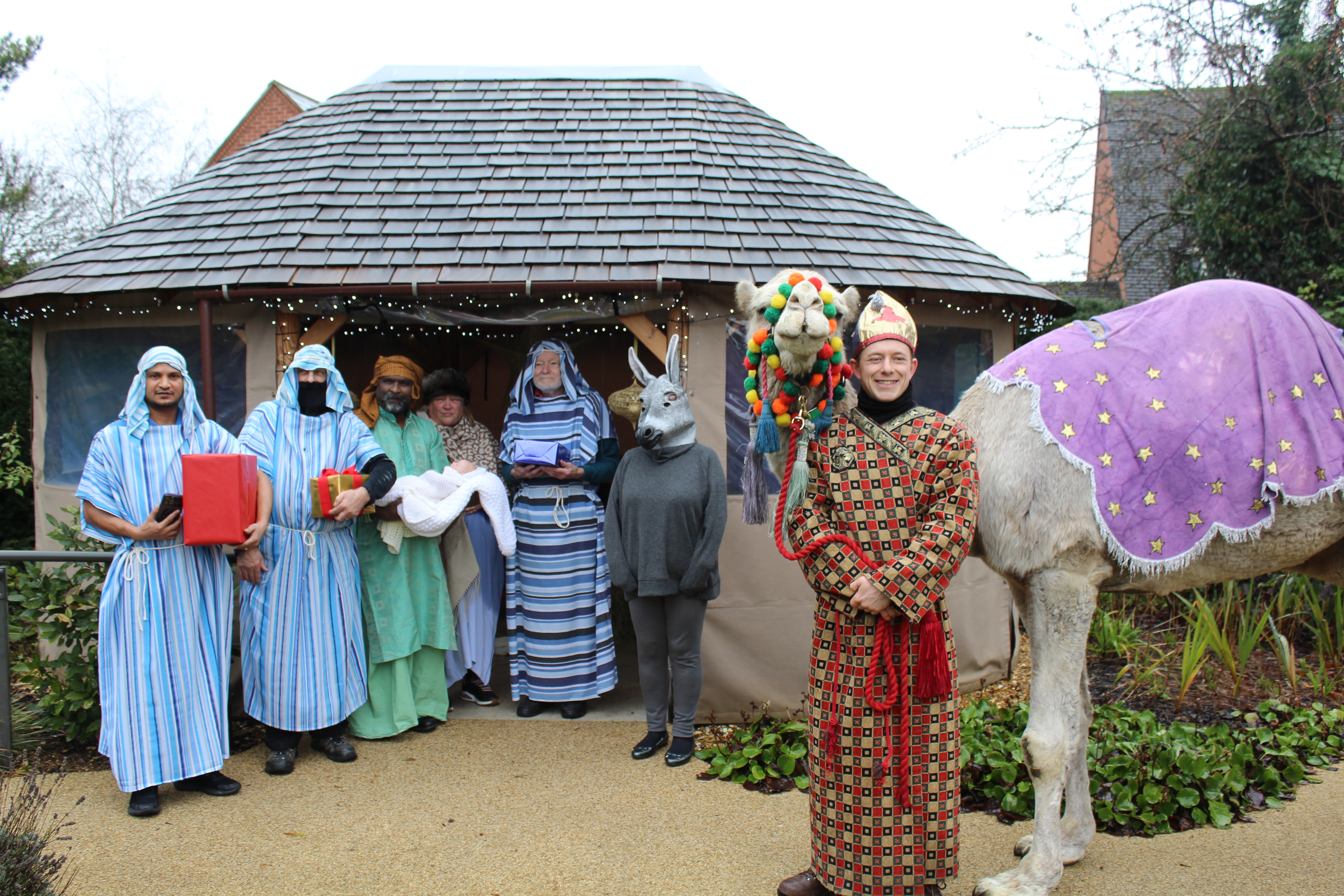 Christmas camel-raderie at Lake House care home